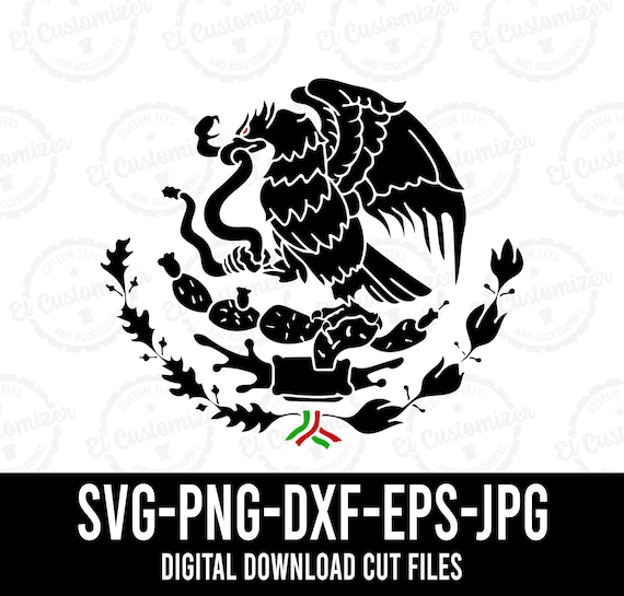 Mexican Flag Eagle Outline