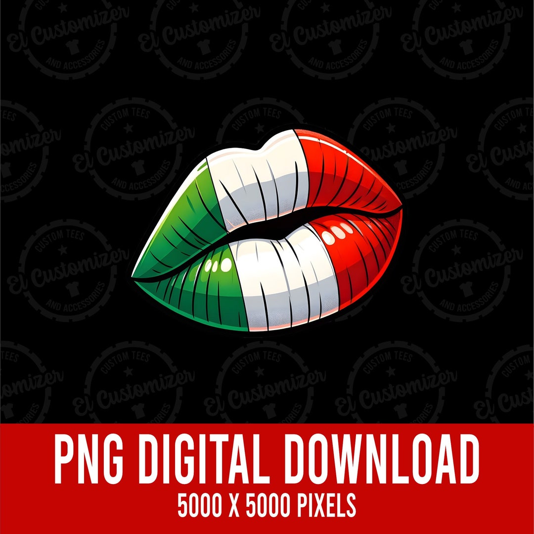 Mexico Lips PNG Mexican Flag Sublimation Digital Download - Etsy