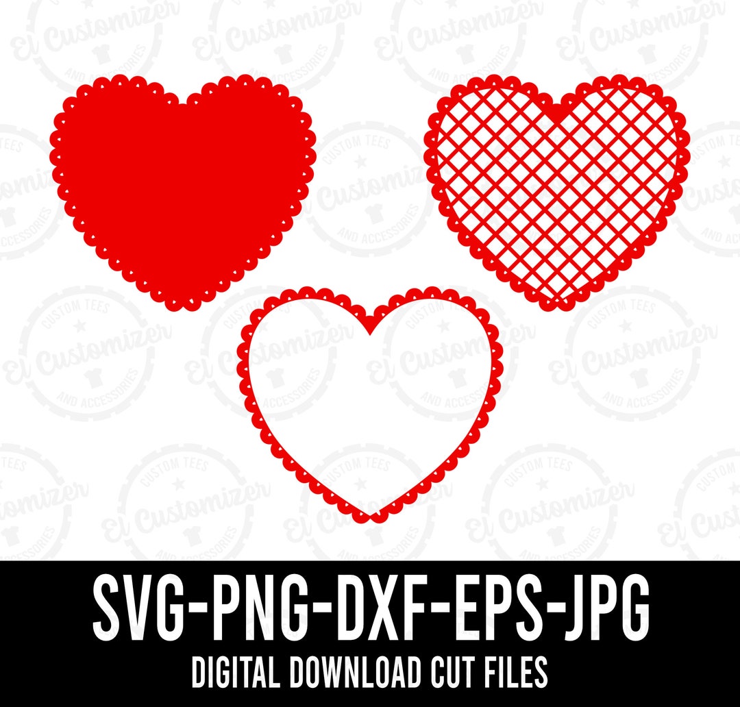 Valentines Day Heart Bundle SVG Cut Files Svg Png Dxf Jpg Eps Digital ...
