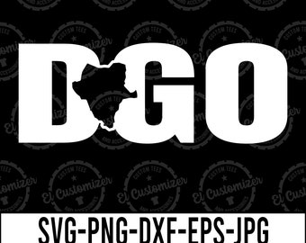 Durango Mexico Map Inside DGO Letters SVG PNG Digital Files | Etsy