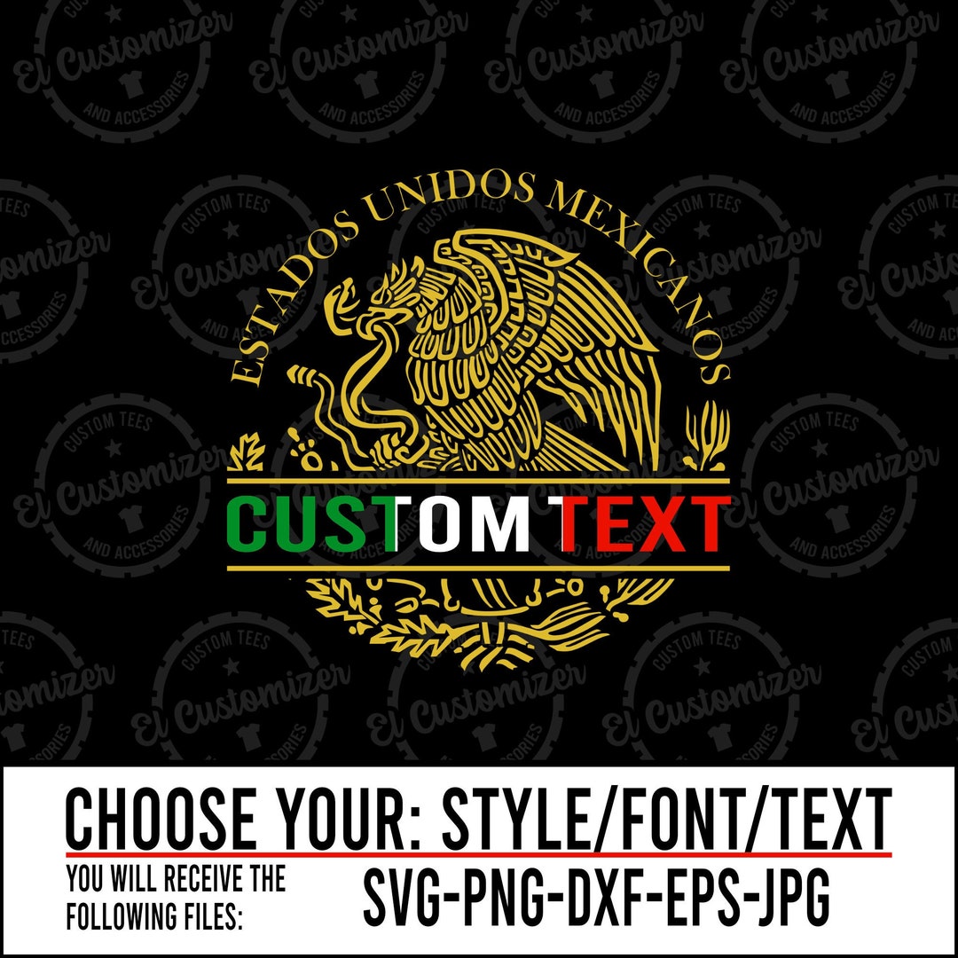 Custom Mexico SVG Mexican Eagle Aguila Dorada Cut Files Svg Png Dxf Jpg Eps Digital Files for ...
