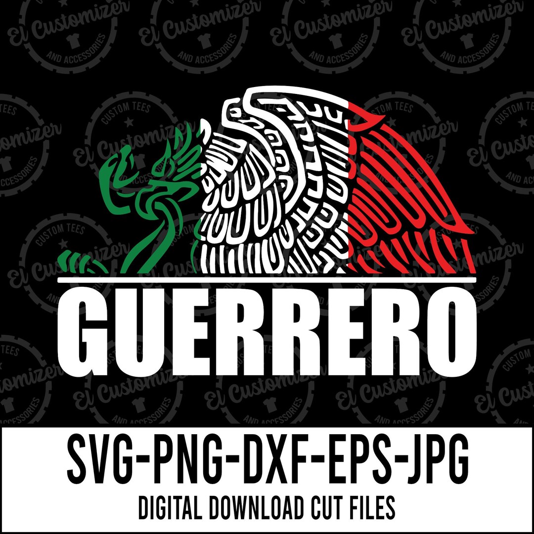 Guerrero Mexican Eagle SVG: Tricolor Cut Files (digital Download) - Etsy