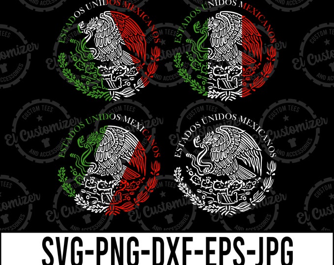 Mexico SVG Mexican Eagle Tricolor Bundle Cut Files Svg Png Dxf Jpg Eps Digital Files for Cricut ...
