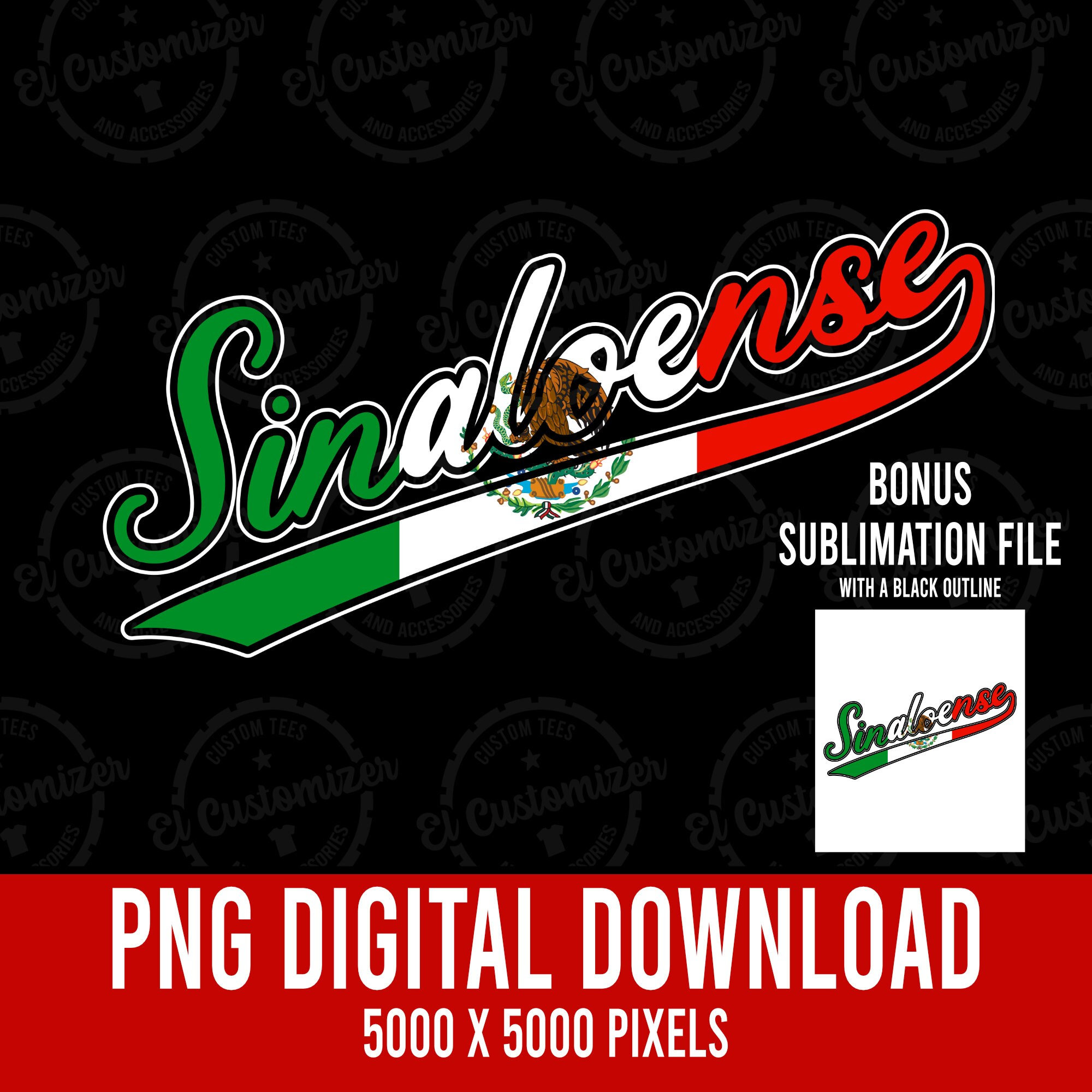 Sinaloense PNG Sinaloa Bandera Mexicana 5000 X 5000 Pixels - Etsy UK