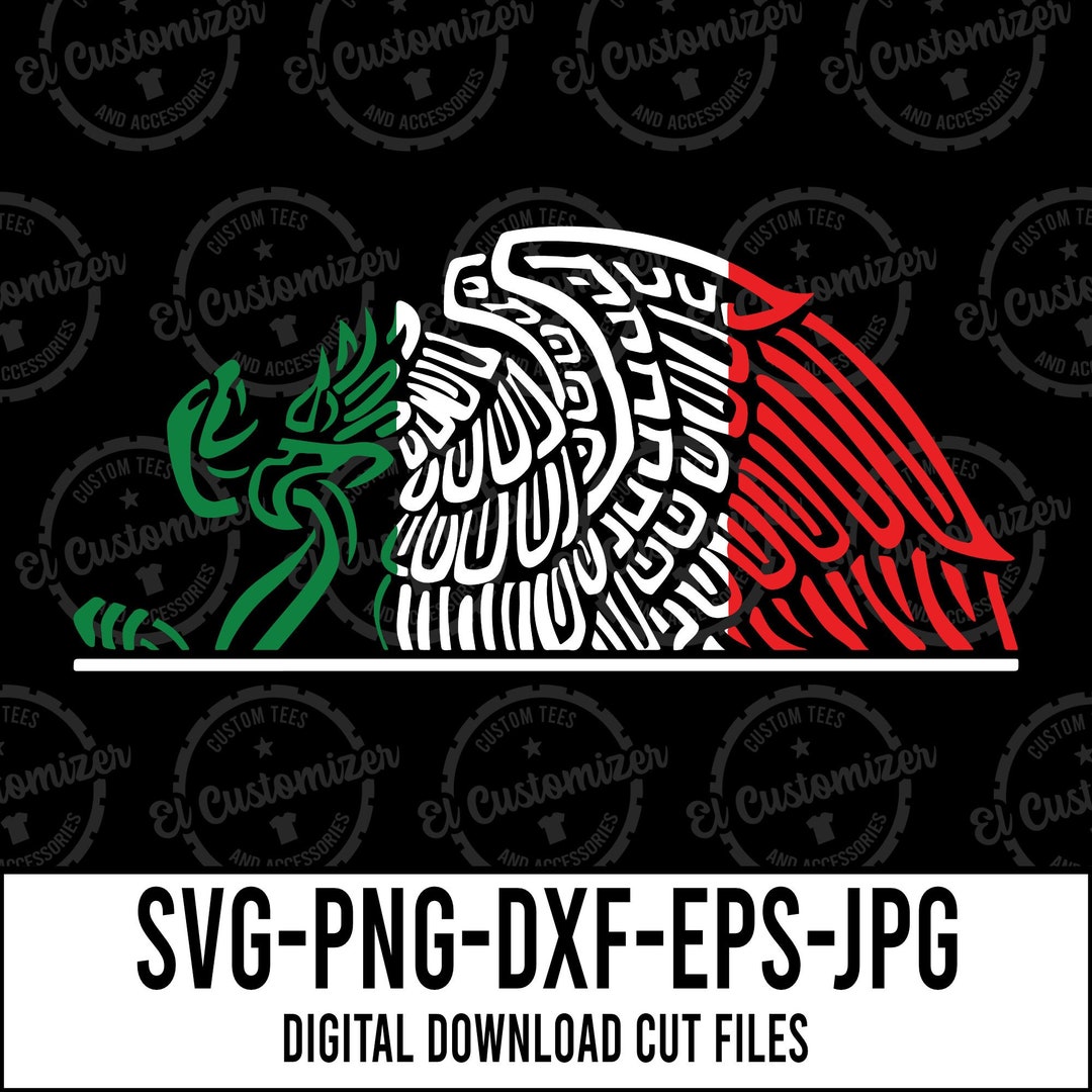 Mexican Eagle SVG: Tricolor Cut Files for Cricut, Silhouette (digital ...