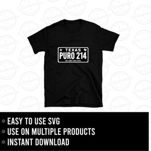 Puro 214 SVG Texas License Plate Cut Files Svg Png Dxf Jpg Eps Dallas ...