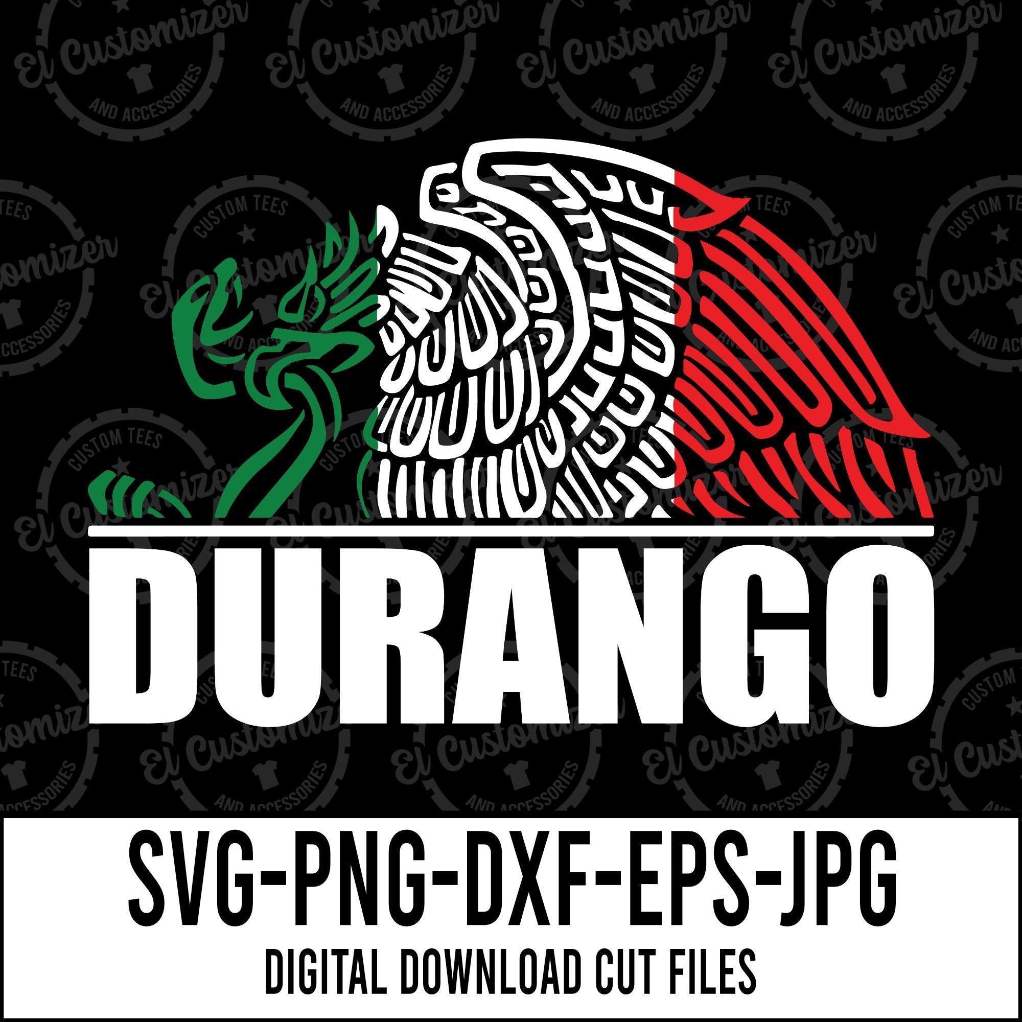 Durango SVG Aguila Tricolor Svg Png Dxf Jpg Eps Digital Files - Etsy