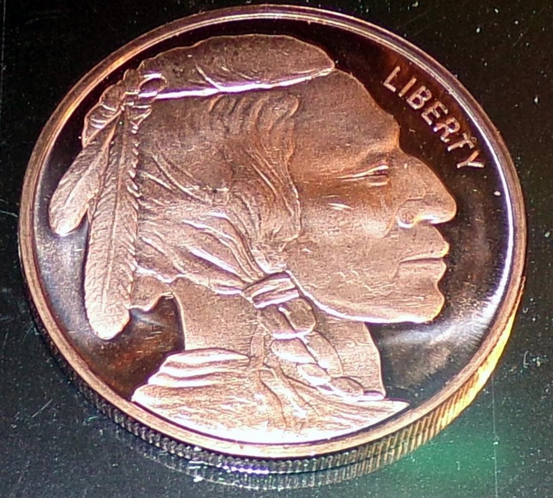 1 Troy Ounce COPPER Indian Head Coin - Etsy UK
