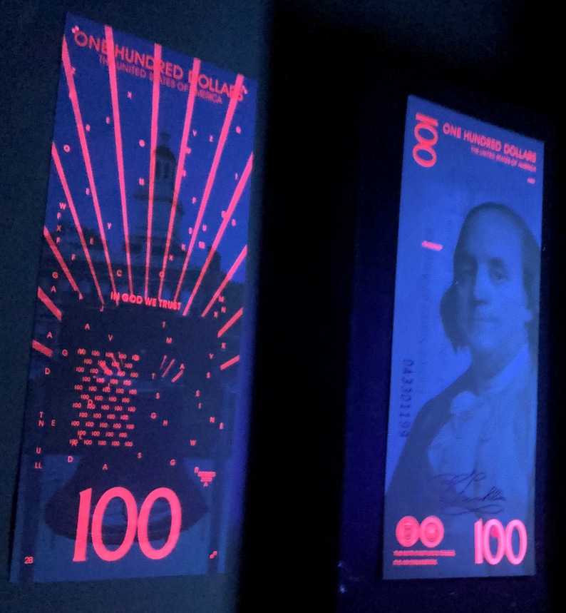 100 Dollar Bill New Glow Currency Note - Etsy