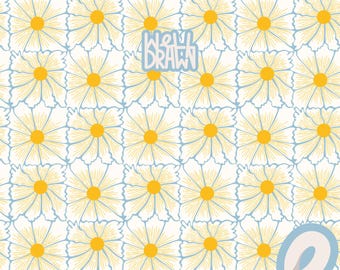 Spring Floral Seamless Pattern | Summer Surface Design | Yellow Daisy ...