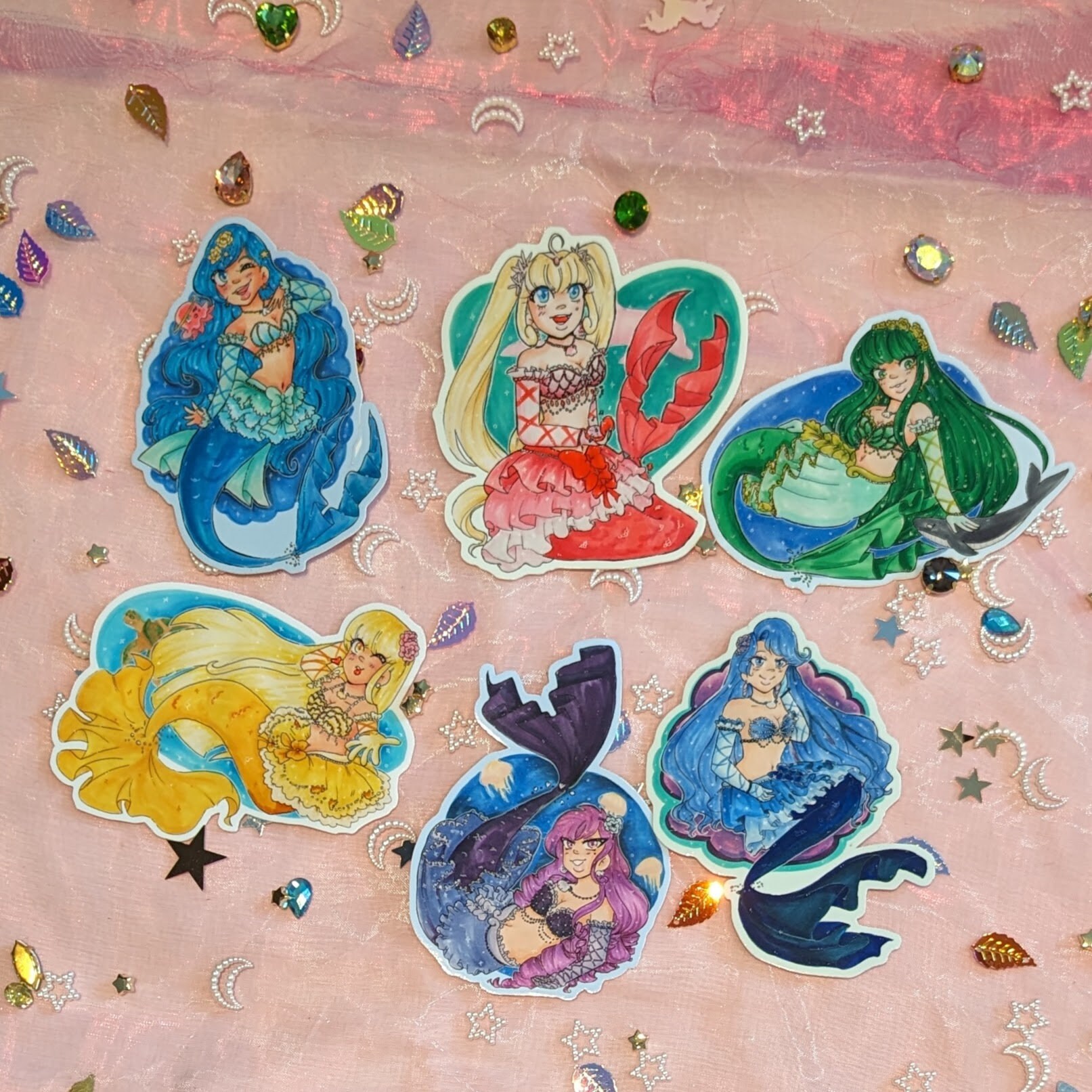 Mermaid Melody Princesses - Mermaid Forms Stickers - Etsy