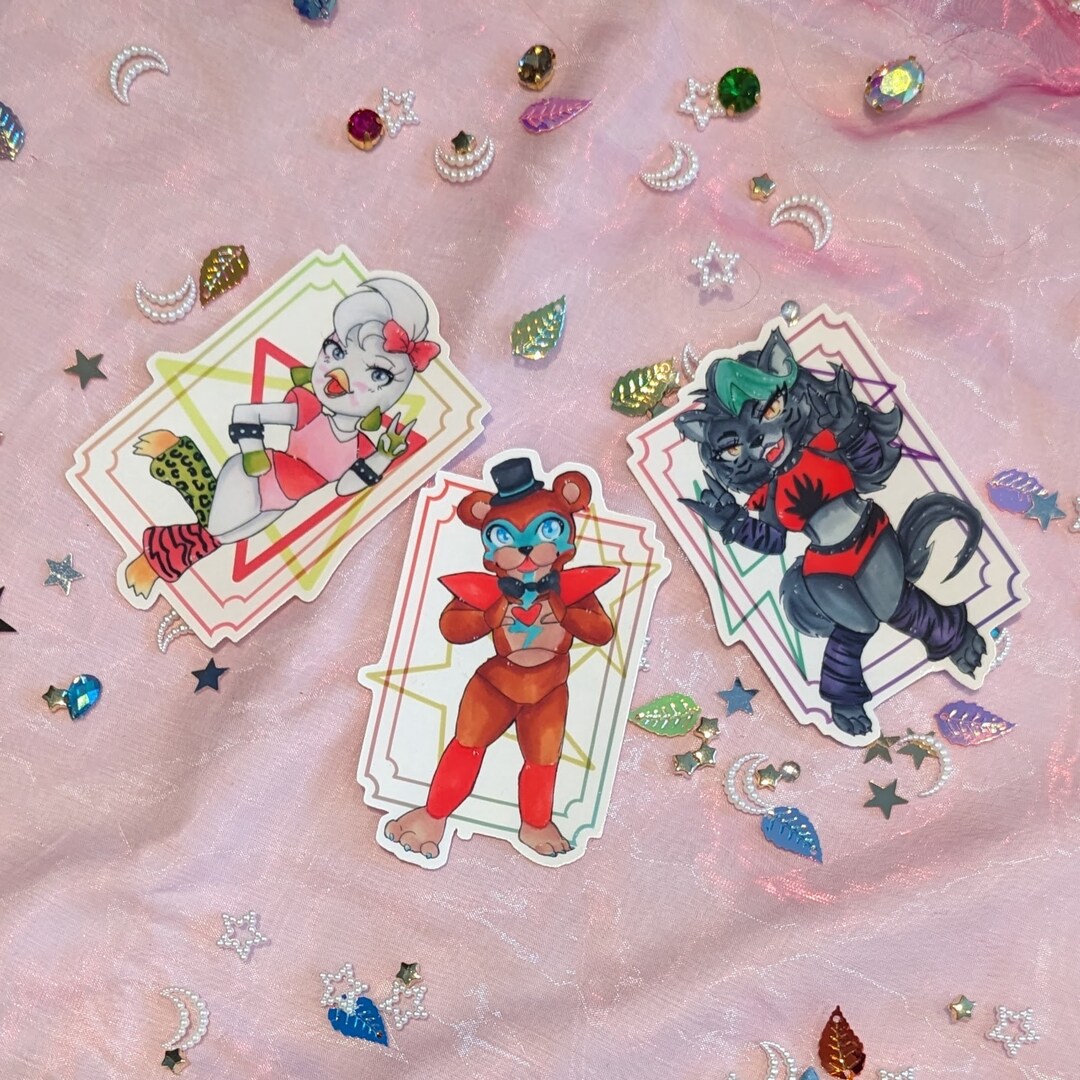 FNAF Security Breach Stickers Buttons Keychains - Etsy