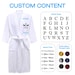 Customizable Logo Bathrobes for Women, Text or Name, Adjustable ...