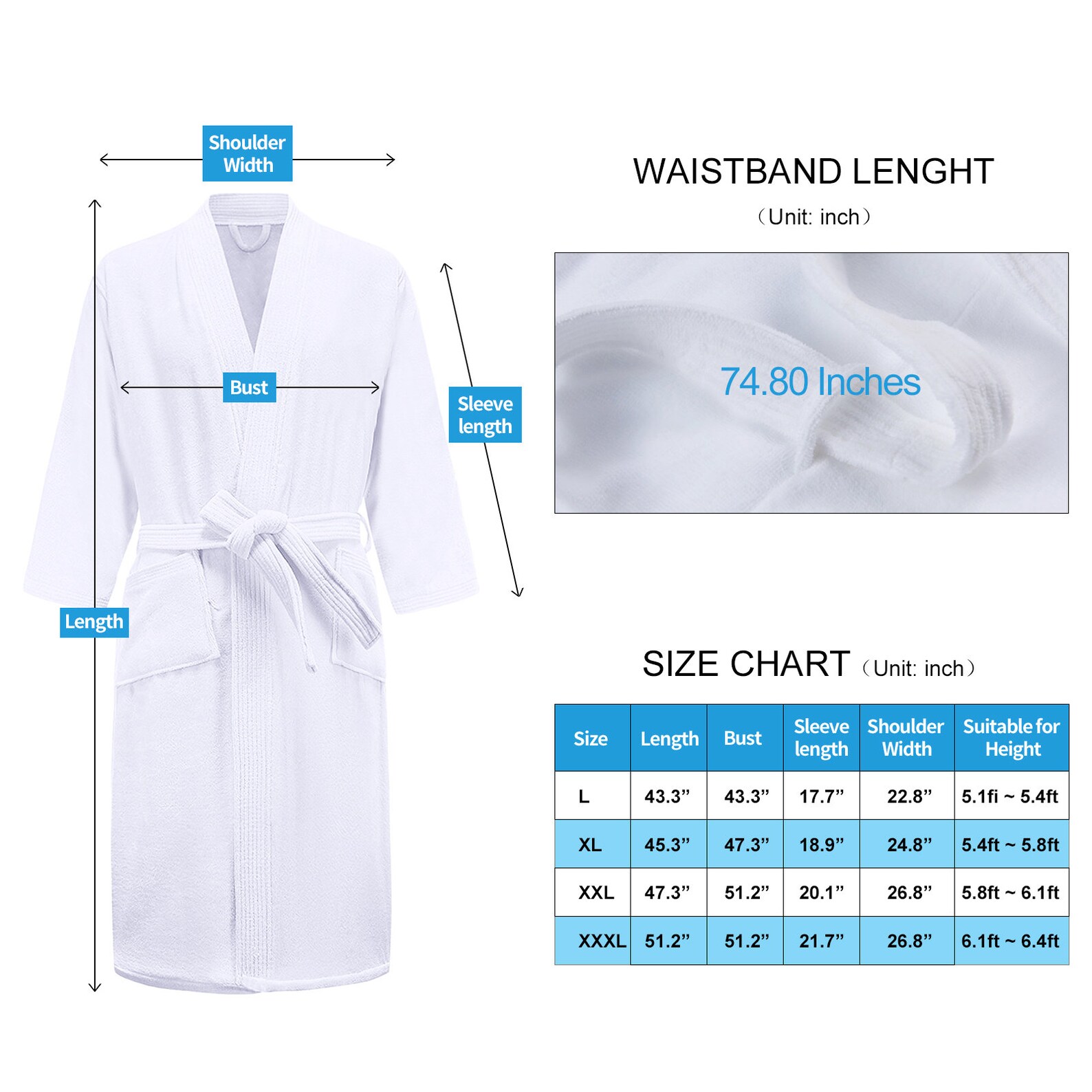 Customizable Logo Bathrobes for Women, Text or Name, Adjustable ...