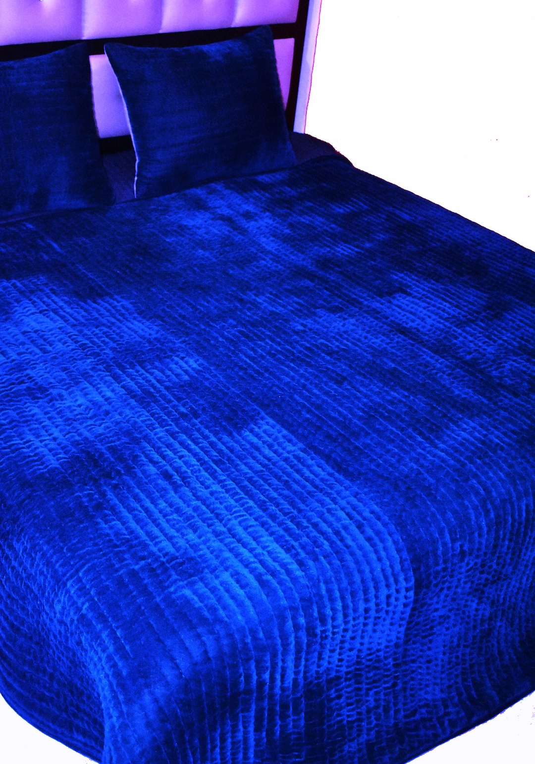 Royal Blue Velvet Quilt King Velvet Blanket Blue Velvet Comforter Queen ...