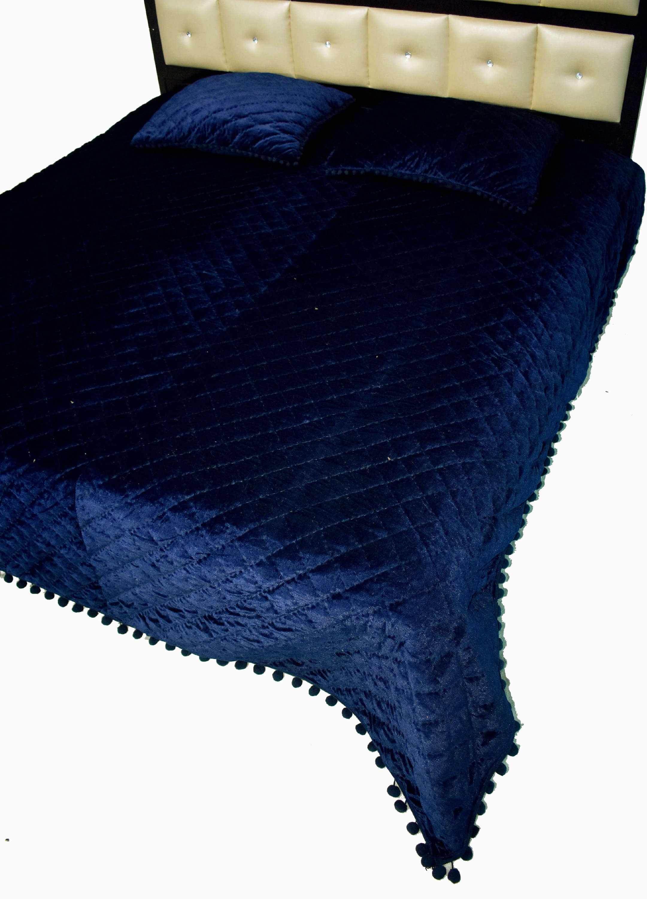 Navy Blue Velvet Quilt King Velvet Blanket Blue Velvet - Etsy