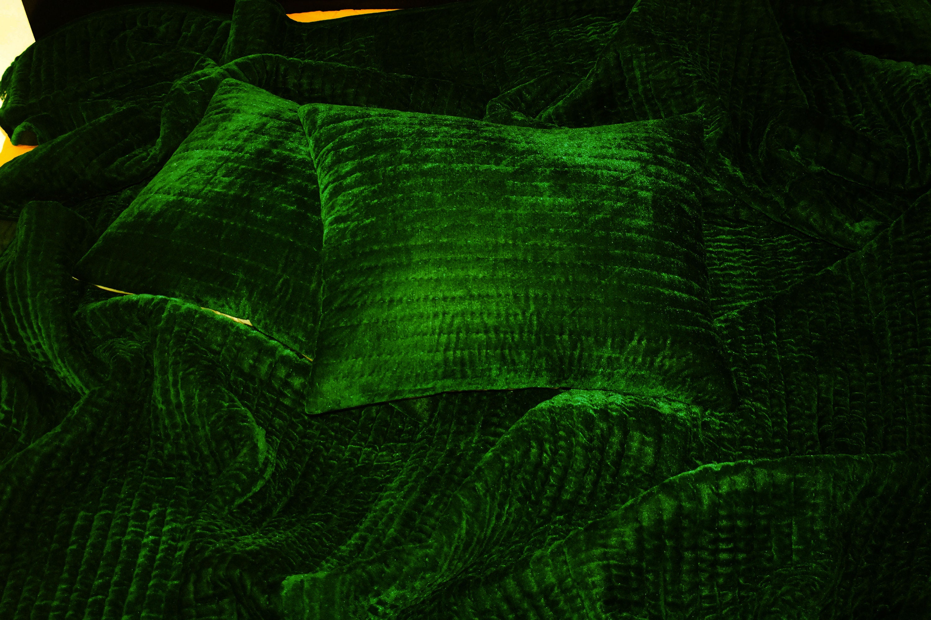 Emerald Green Velvet Quilt King Velvet Blanket Velvet - Etsy