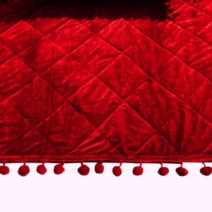 Deep Red Velvet Quilt King Velvet Blanket Deep Red Velvet Comforter ...
