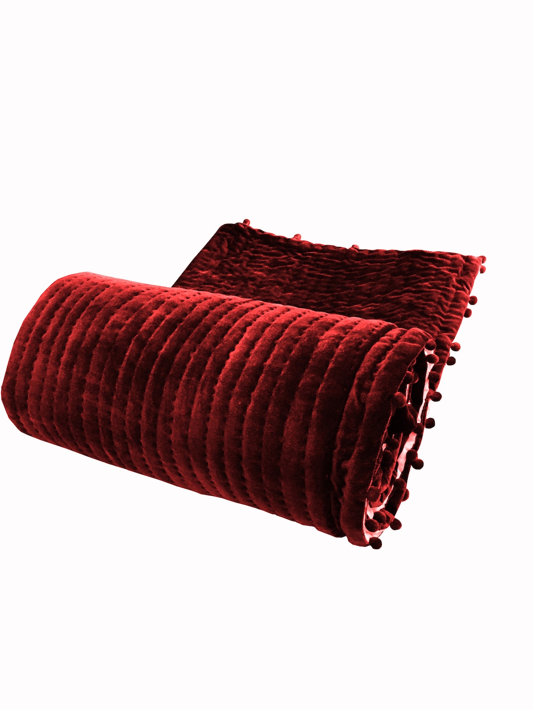 Deep Red Velvet Quilt King Velvet Blanket Red Velvet Comforter Queen ...