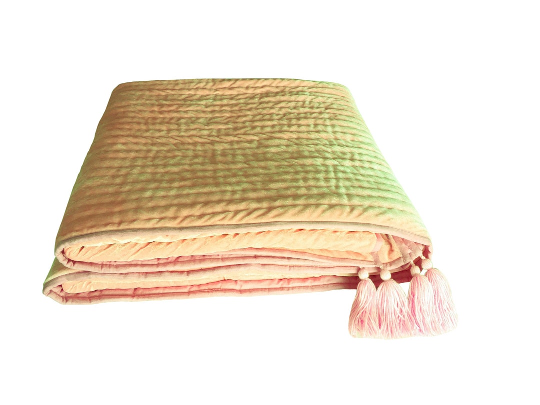 Gold Velvet Quilt King Velvet Blanket Gold Velvet Comforter Queen ...