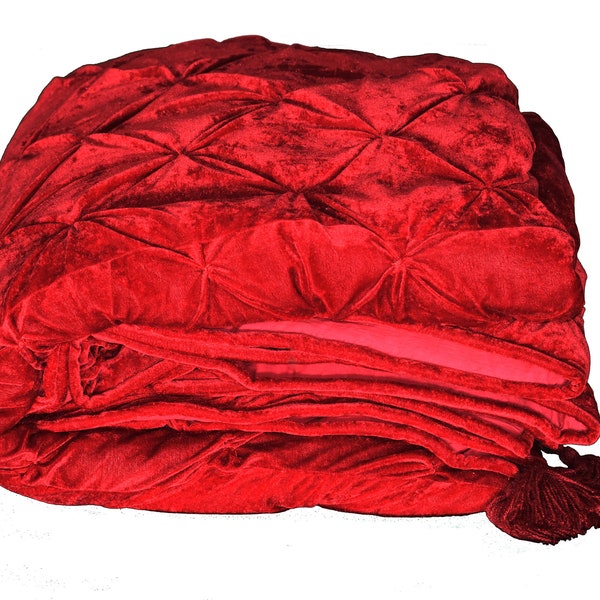 Red Bedspread - Etsy