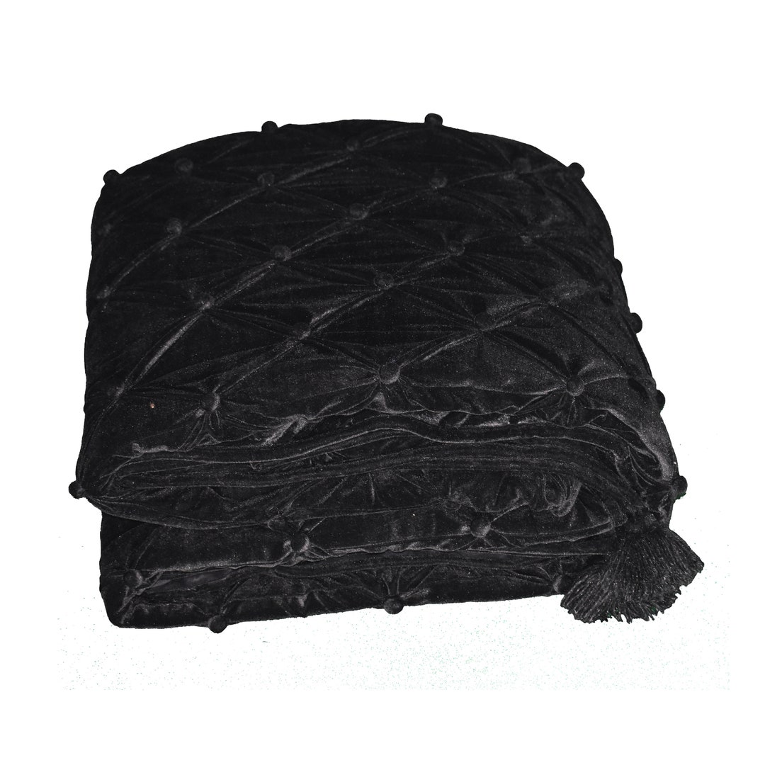 Black Velvet Comforter Quilt King Velvet Blanket Hot Black Velvet ...