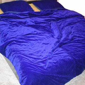 3 Pcs Royal Blue Luxury Velvet Duvet Cover Boho Bedding King Size Duvet ...