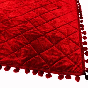 Deep Red Velvet Quilt King Velvet Blanket Deep Red Velvet Comforter ...