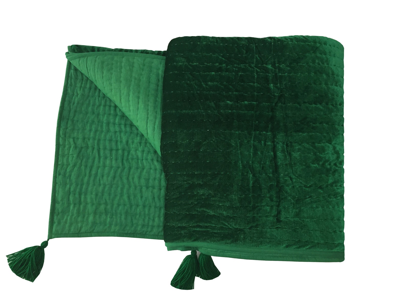 Emerald Green Velvet Quilt King Velvet Blanket Velvet - Etsy UK