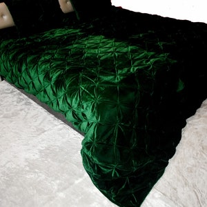 Deep Red Velvet Quilt King Velvet Blanket Red Velvet Comforter Queen ...