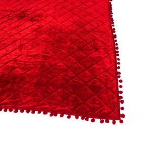 Deep Red Velvet Quilt King Velvet Blanket Deep Red Velvet Comforter ...