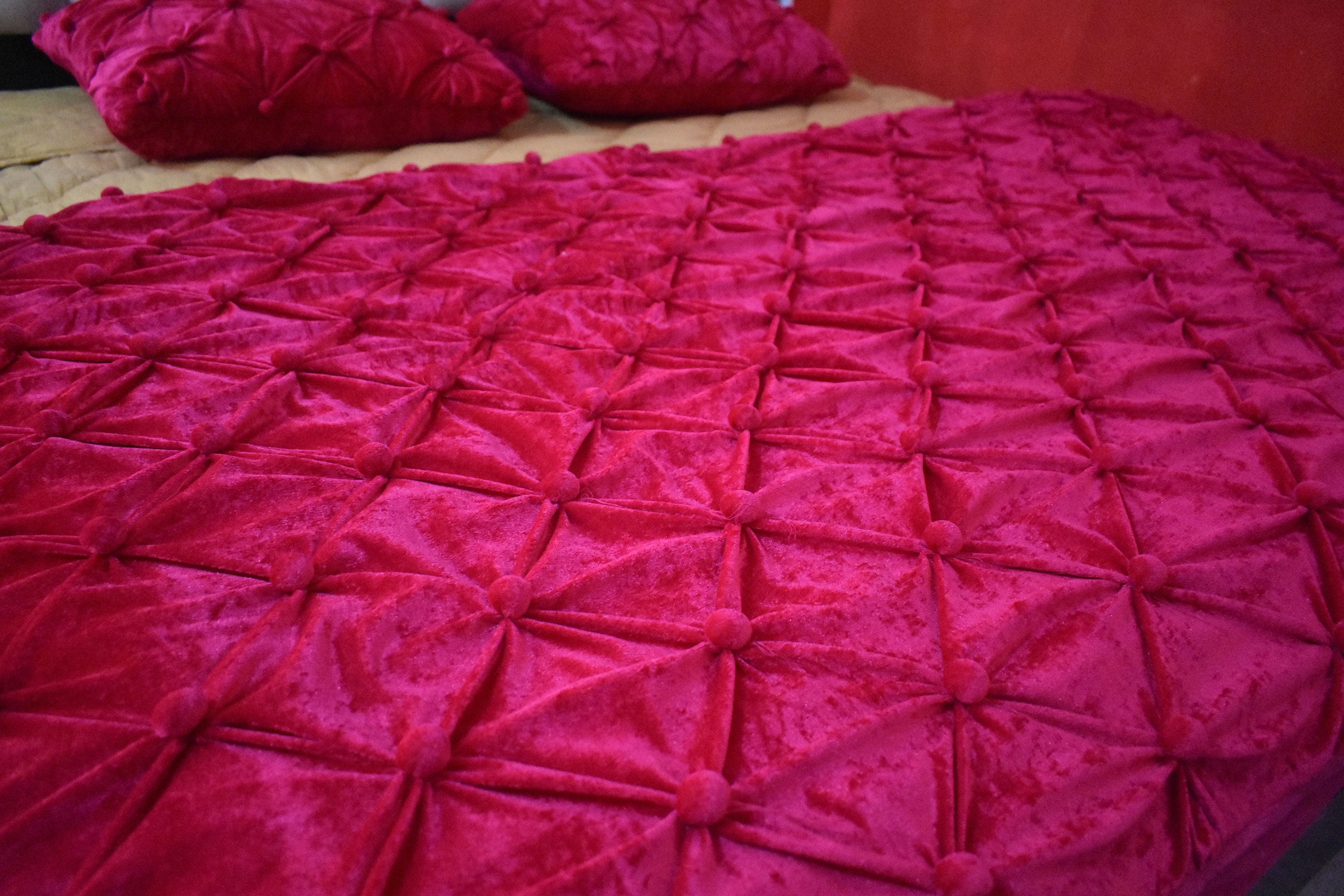 Navy Blue Velvet Quilt King Velvet Blanket Blue Velvet - Etsy