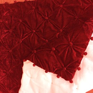 Deep Red Velvet Quilt King Velvet Blanket Red Velvet Comforter Queen ...