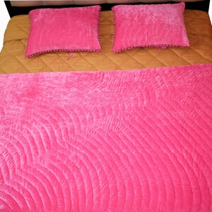 Baby Pink Velvet Quilt King Velvet Blanket Pink Velvet Comforter Queen ...