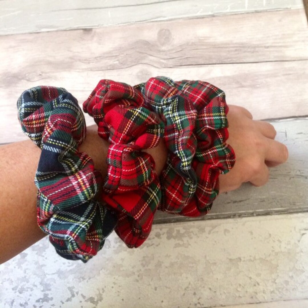 Tartan Plaid Scrunchies Scrunchie Bobble Hair Tie - Etsy UK