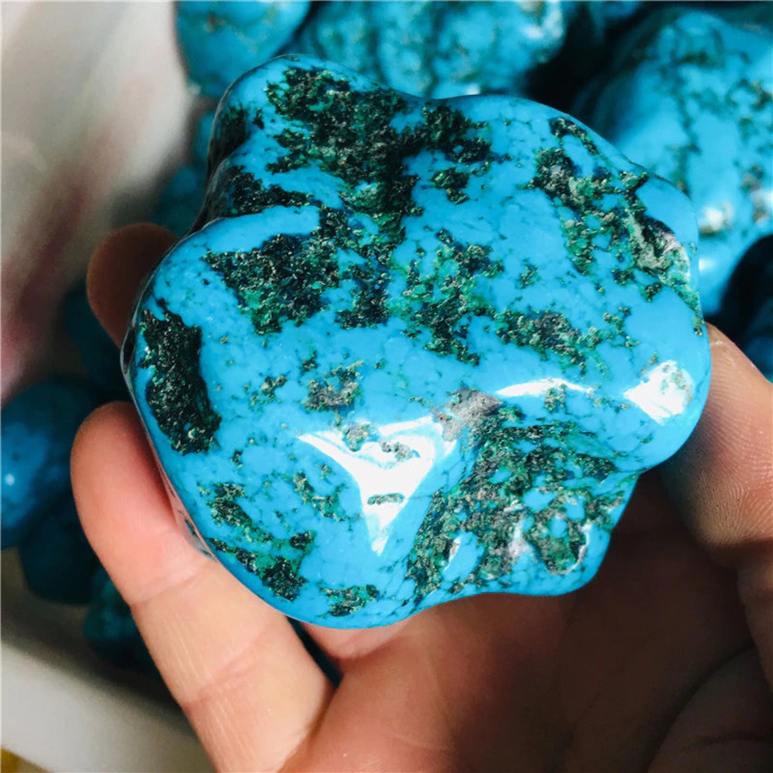 Raw Turquoise Tumbled Stones Rough Polished Healing Stone | Etsy