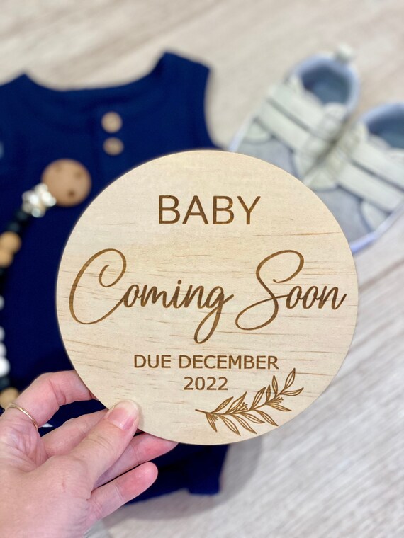 Pregnancy Announcement Sign Baby Coming Soon Personalised - Etsy