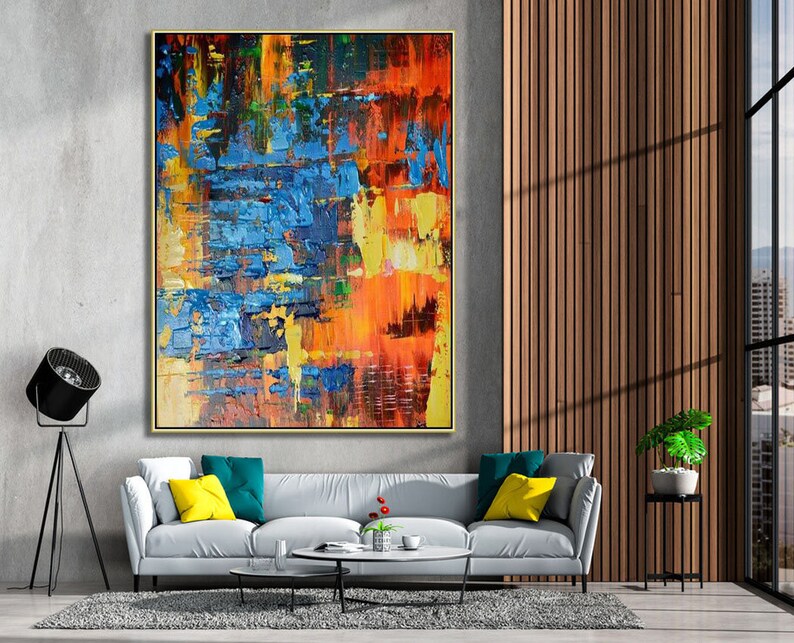 Original Abstract Painting Large Painting Hand Painted Abstract Wall ...