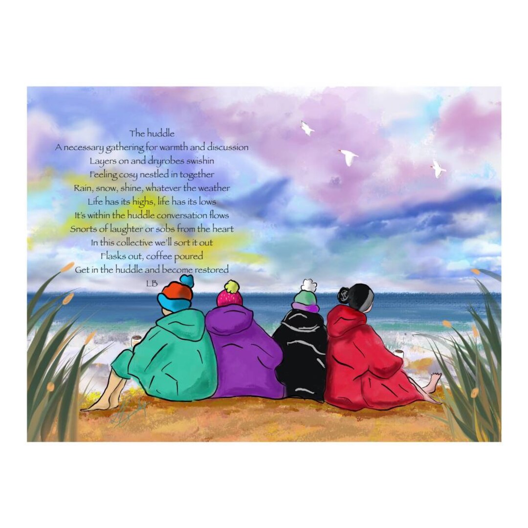 The Huddle With Poem - Etsy
