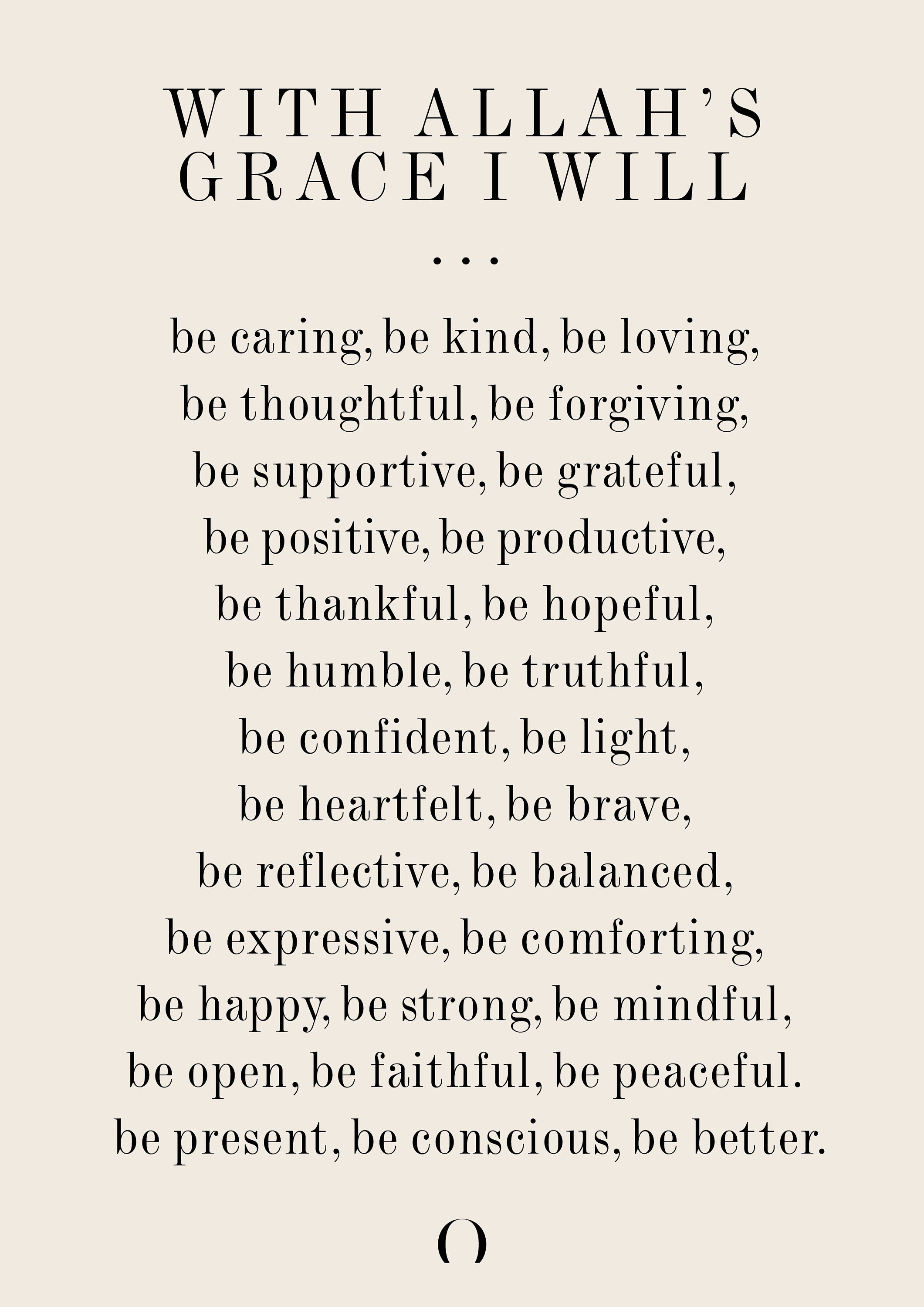 Islamic Positive Affirmation Print | Etsy