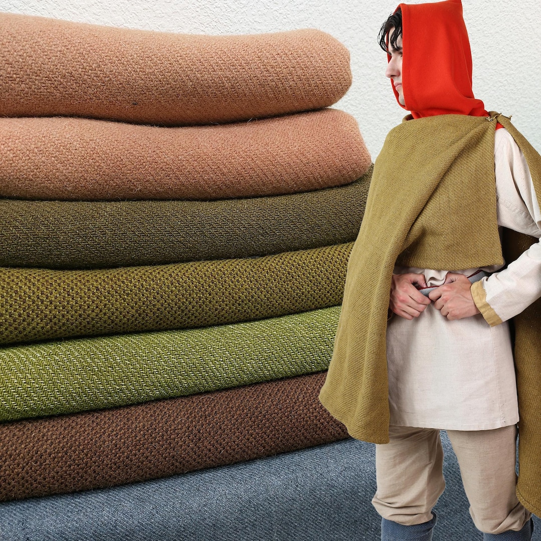 NATURAL DYED CLOAK Rectangular Cloak Without Fringes, Medieval Cloak ...