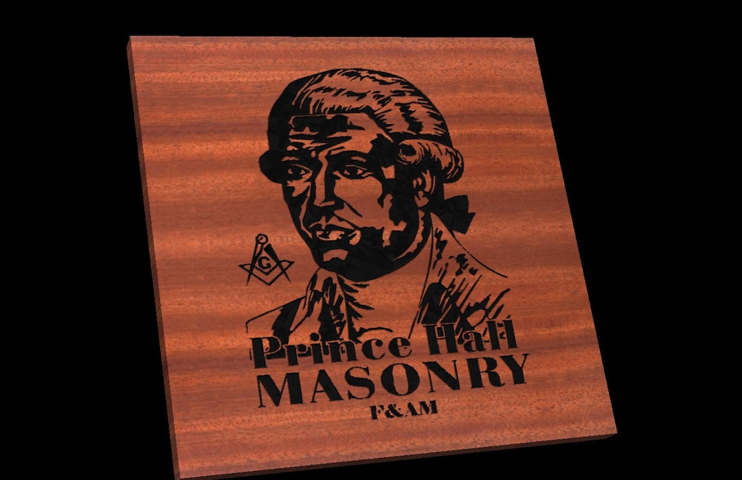 Prince Hall Portrait Masonic Wood Wall Plaque - Freemason Wood Wall ...