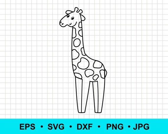 Giraffe SVG PNG DXF Eps. Giraffe Cut Files. Farm Svg. Black | Etsy