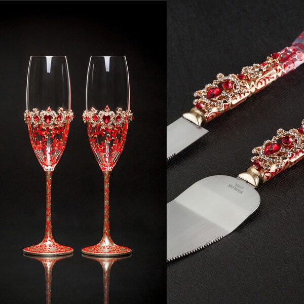 Red Flutes - Etsy