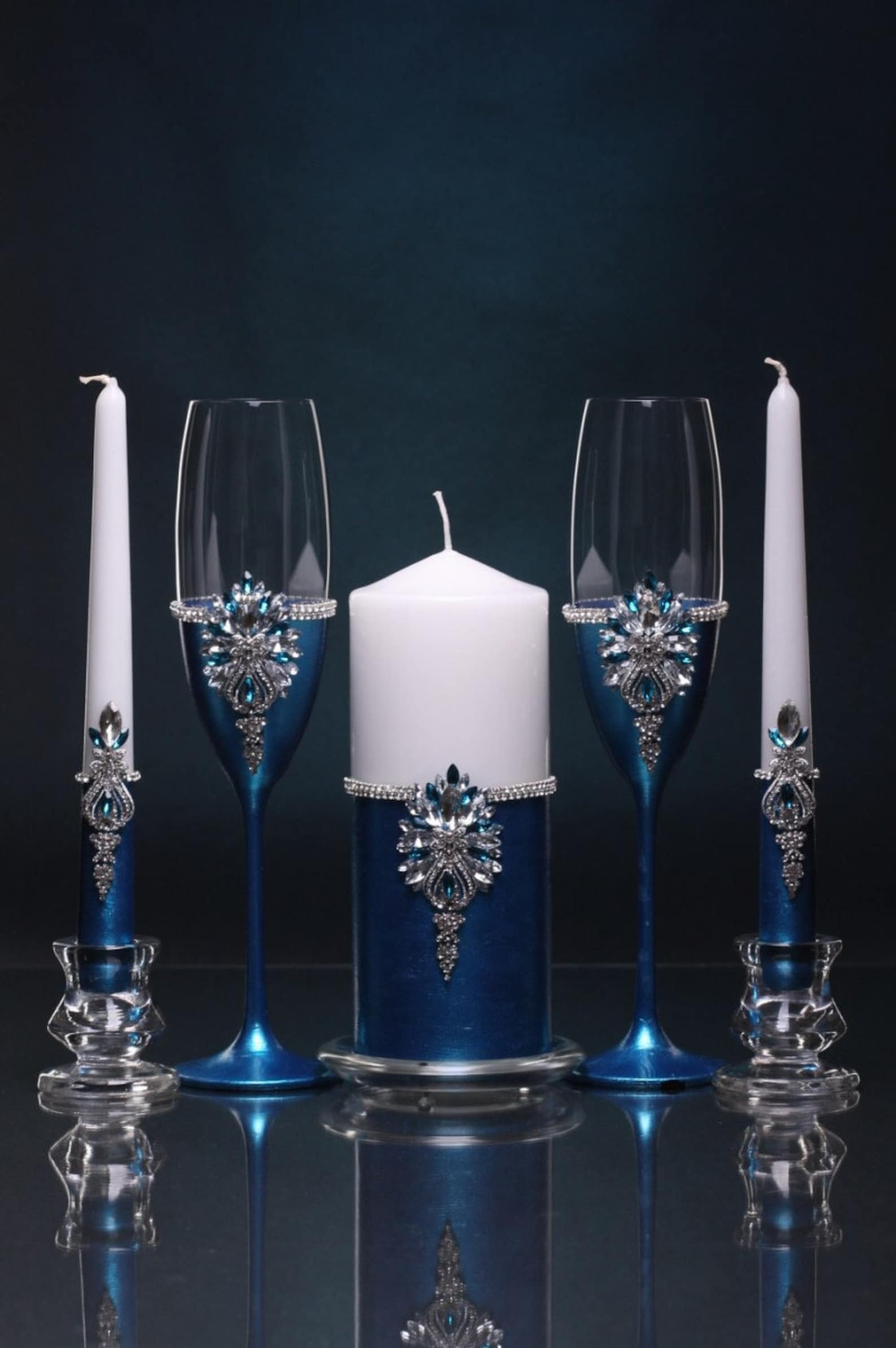 Turquoise Unity Candle Turquoise Wedding Candles Turquoise - Etsy