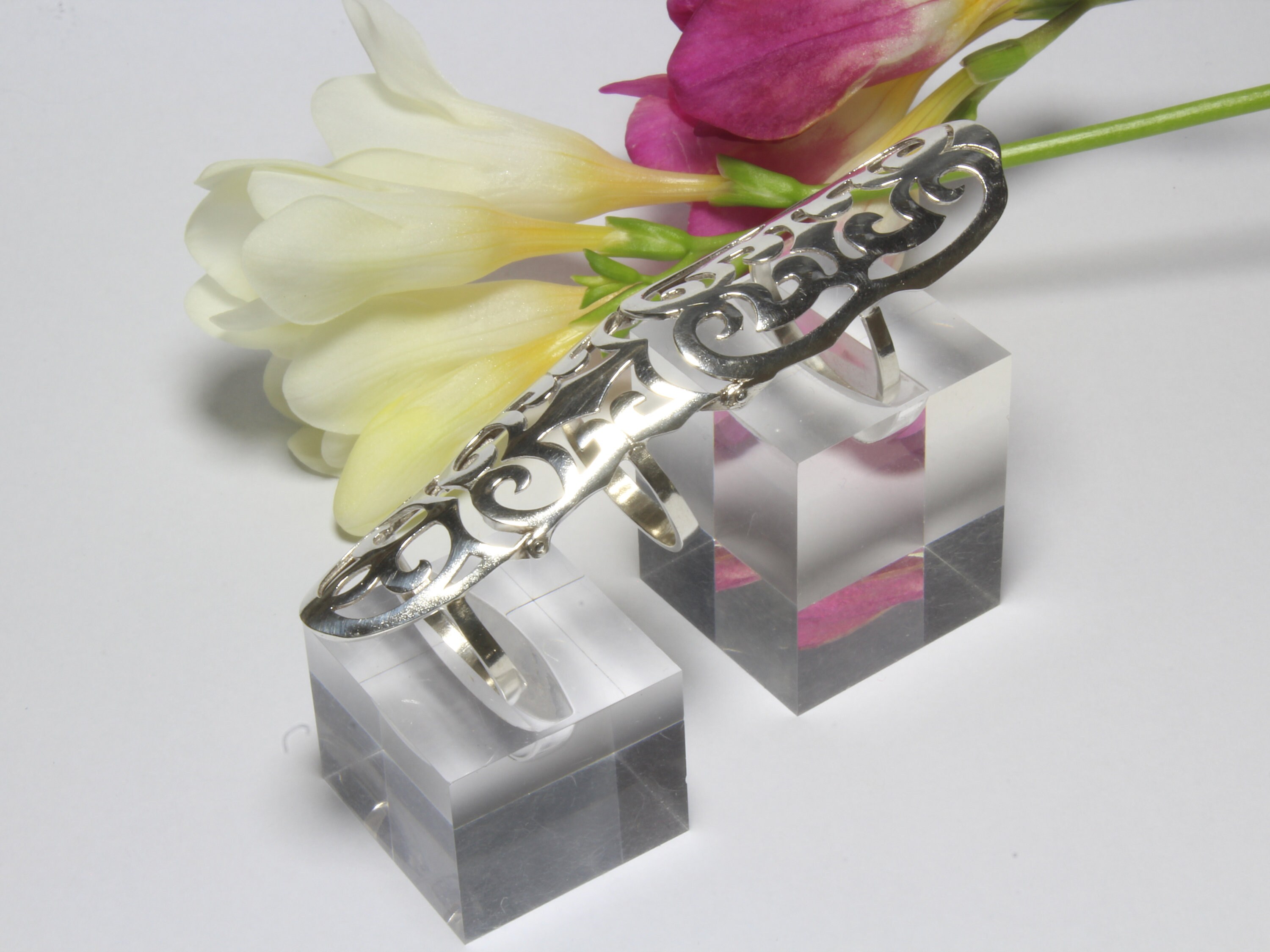 Armor Full Finger Sterling Silver Double Knuckle Large Ring - Etsy