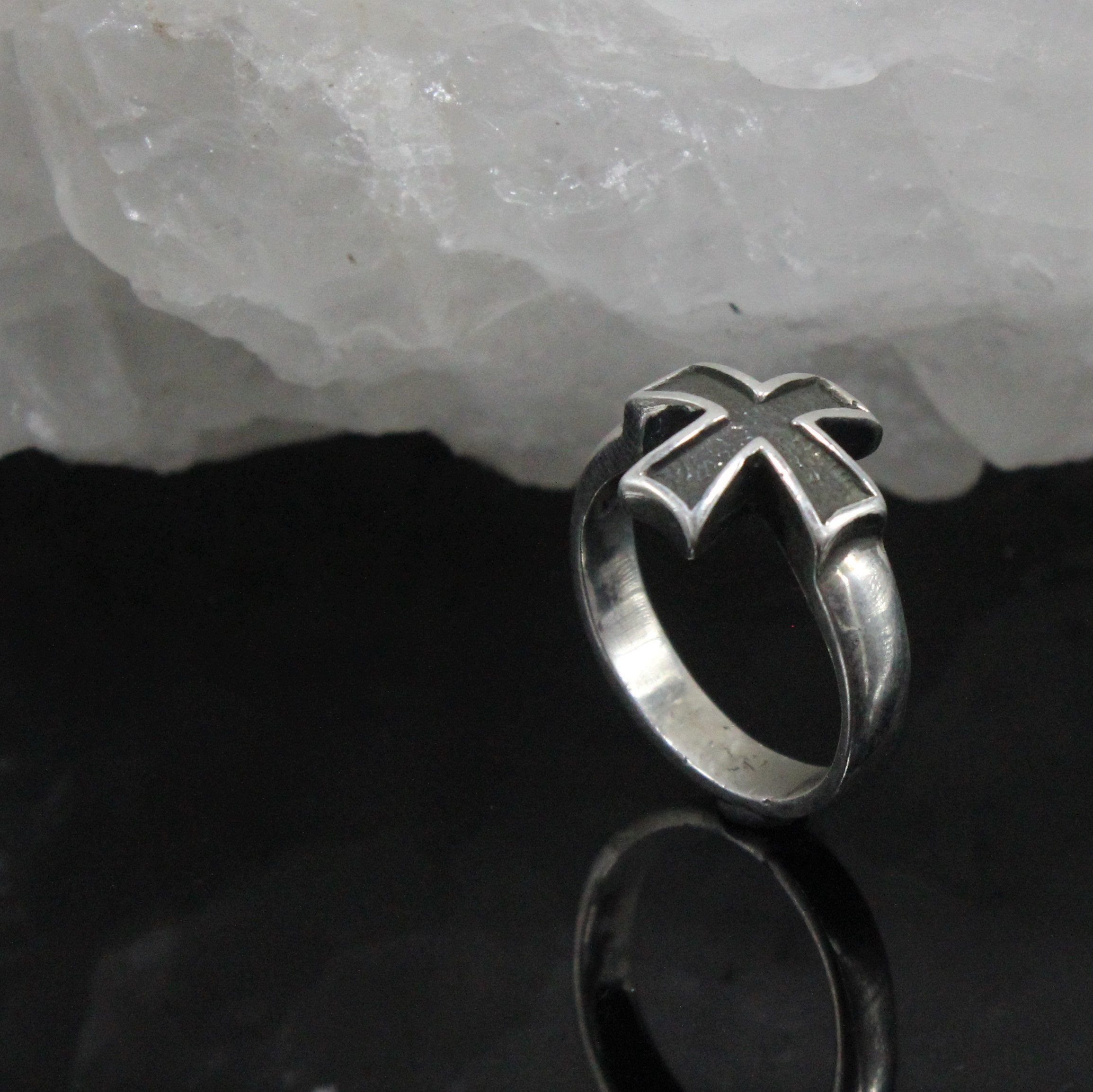 Mens Silver Iron Cross Signet Ring Chevalier Knights Cross | Etsy