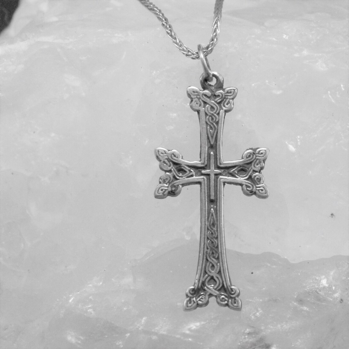 Sterling Silver Cross Pendant 925 Sterling Silver Necklace - Etsy