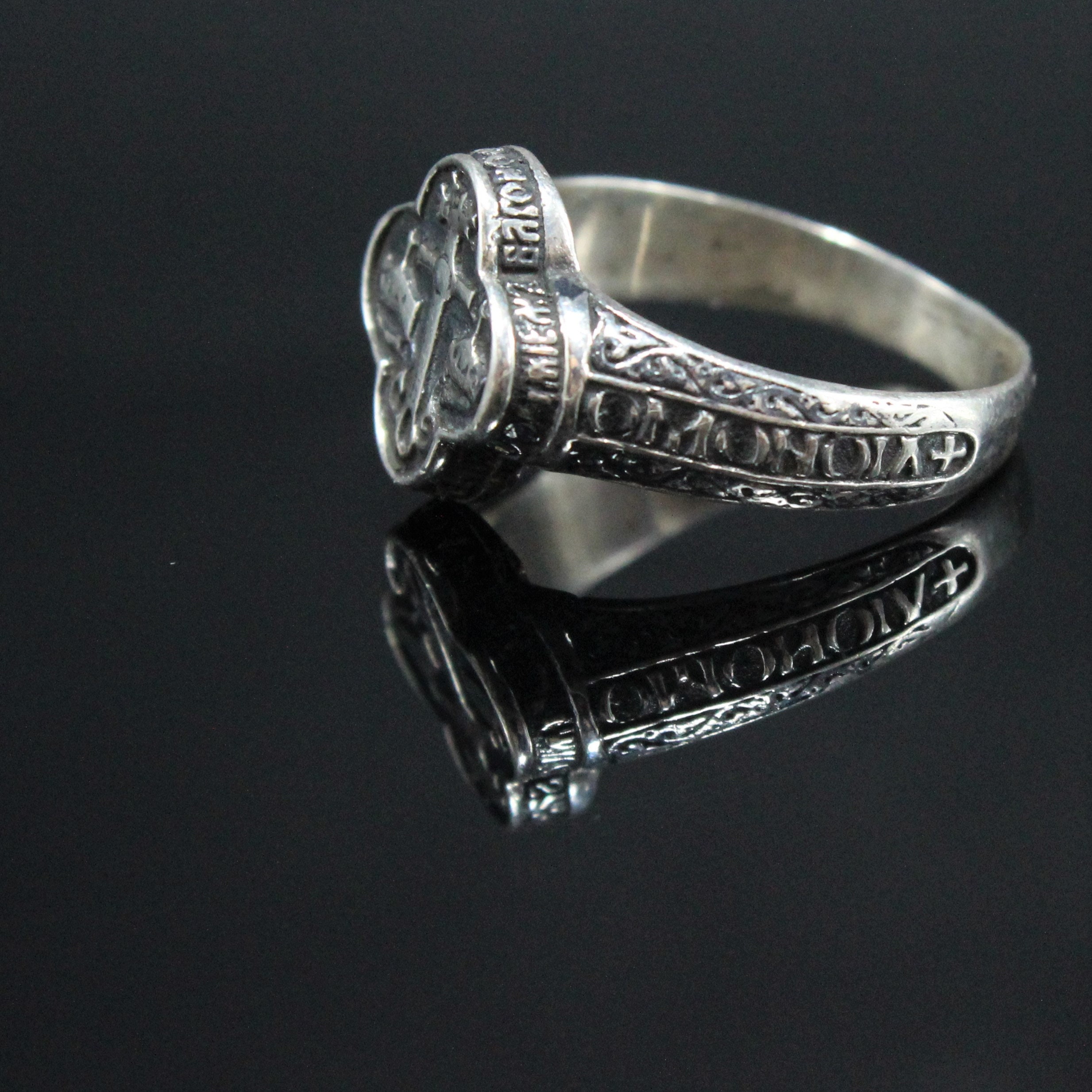 Mens Silver Iron Cross Signet Ring Chevalier Knights Cross | Etsy