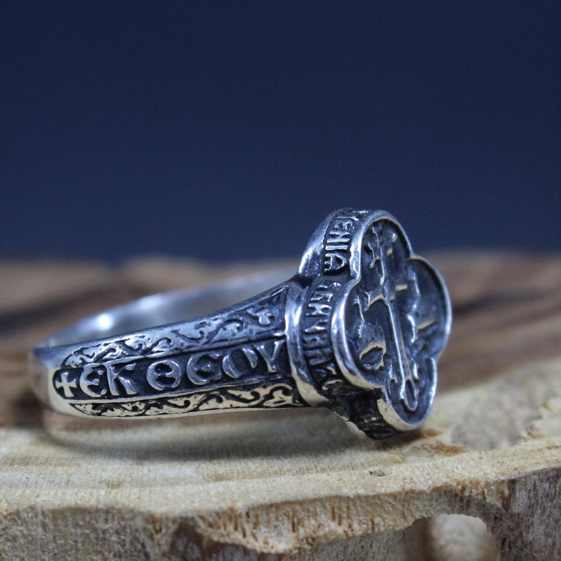 Mens Silver Iron Cross Signet Ring Chevalier Knights Cross | Etsy